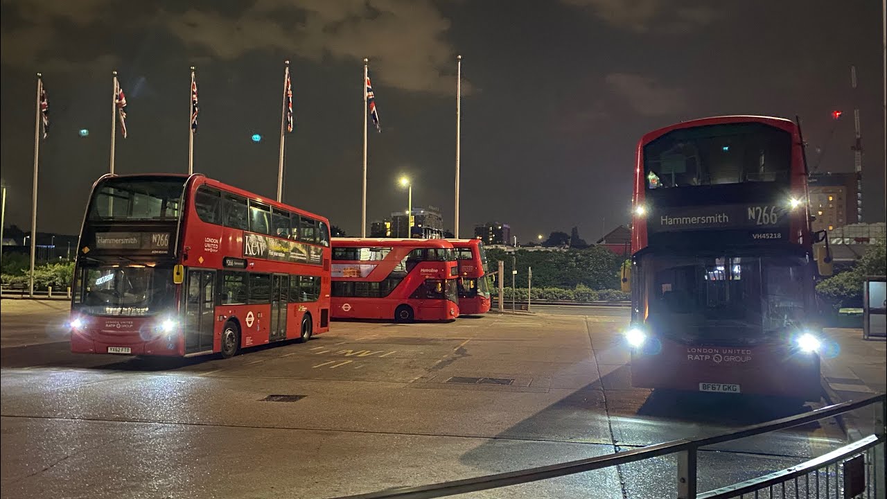Night Bus | RATP Group Route N266 Short Bus Journey | Brent Cross ...
