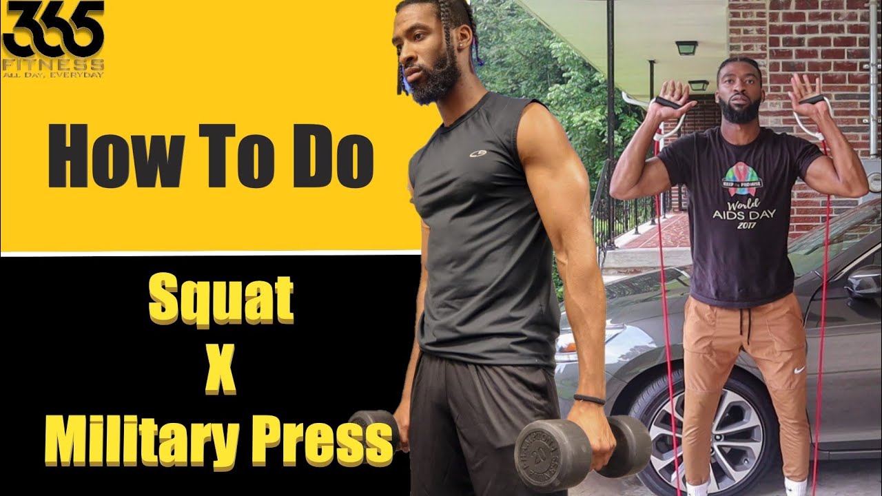 How To Do Squat X Military Press - Three6Five Fitness - YouTube