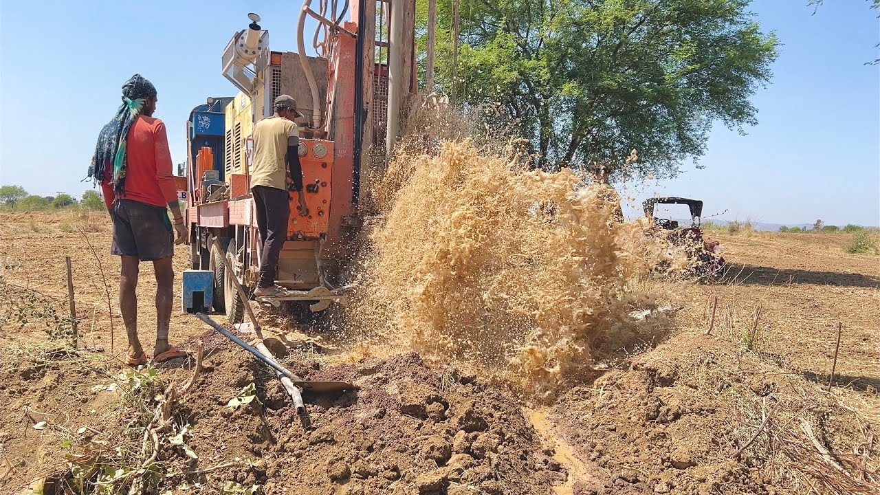 Borewell Drilling - 5 Hp Motor 199 Feet Deep boring With Coconut water ...