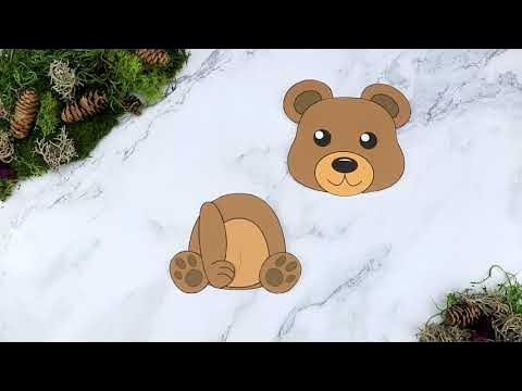 Free Printable Woodland Cut and Paste Bear Craft - YouTube