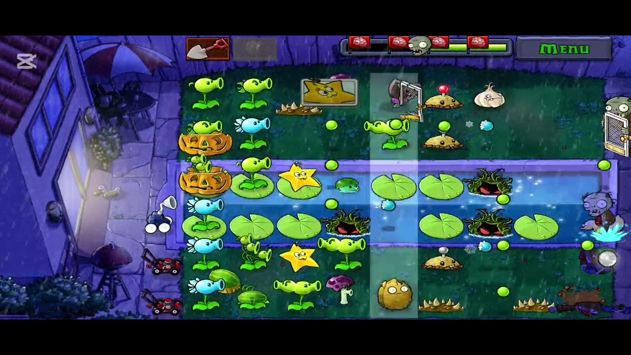 plants vs zombies - pool and night - YouTube