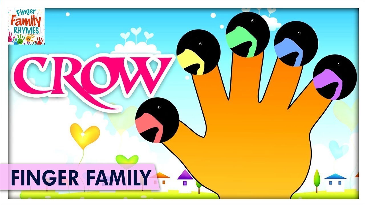 Crow Finger Family | Bird Finger Family Song | Finger Family Nursery ...