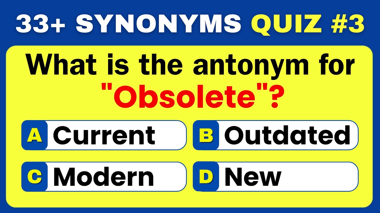 Synonyms Quiz - with explanations Part #3 | English Grammar Quiz # ...