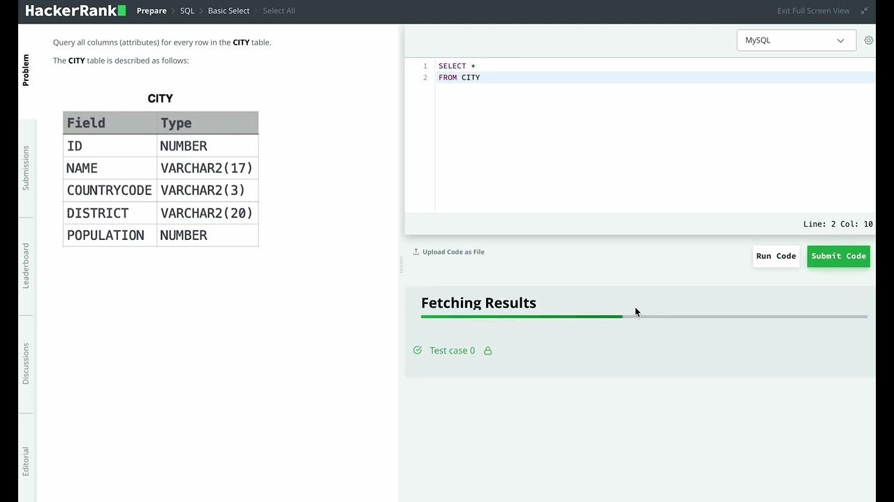 Hackerrank Sql Solution 3 Basic Sql Select All Youtube