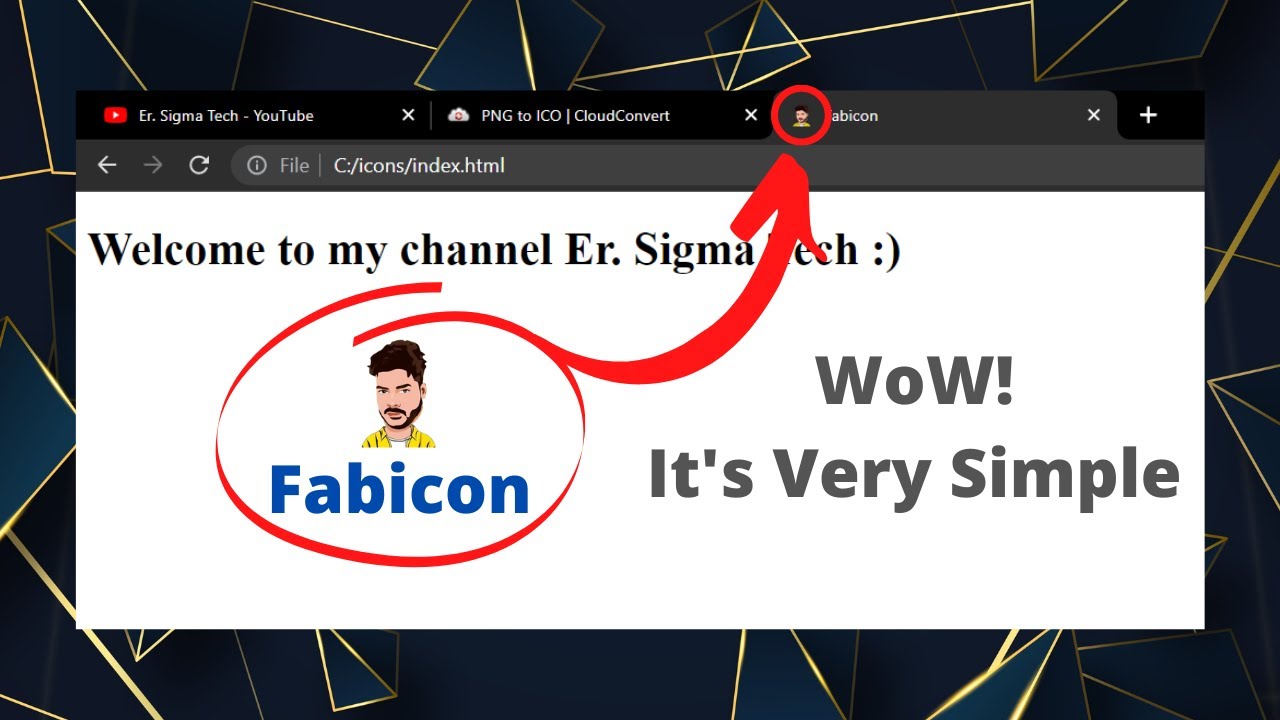 How to add Fabicon on HTML Project | Er. Sigma Tech - YouTube