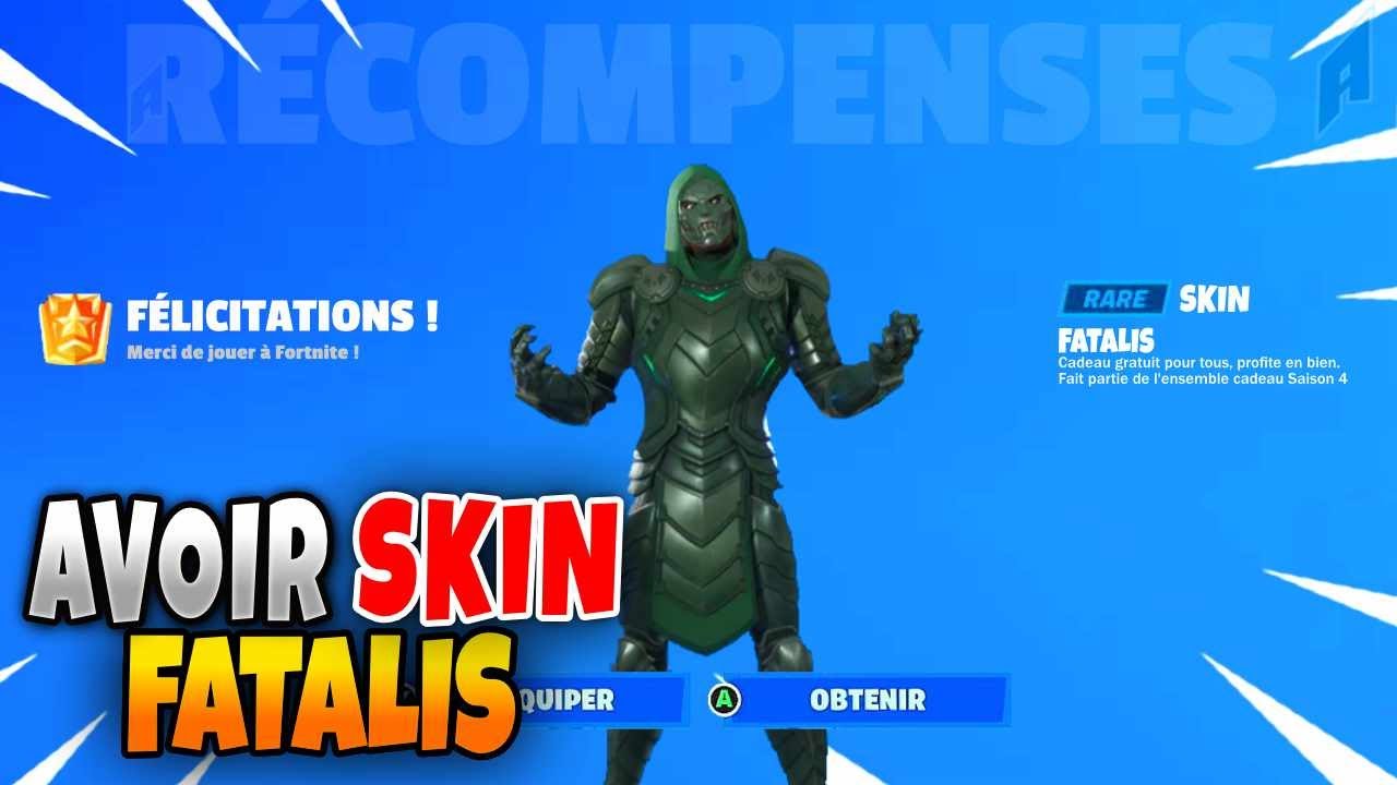 Comment Avoir Skin FATALIS Gratuit sur Fortnite Saison 4 - YouTube