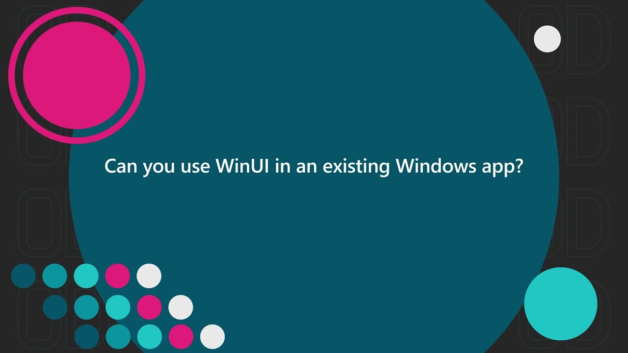 Can you use WinUI in an existing Windows app? | One Dev Question - YouTube