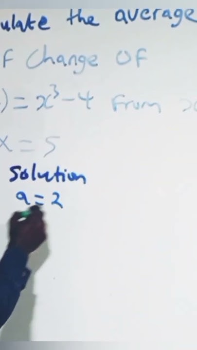 How to determine average rate of change - YouTube