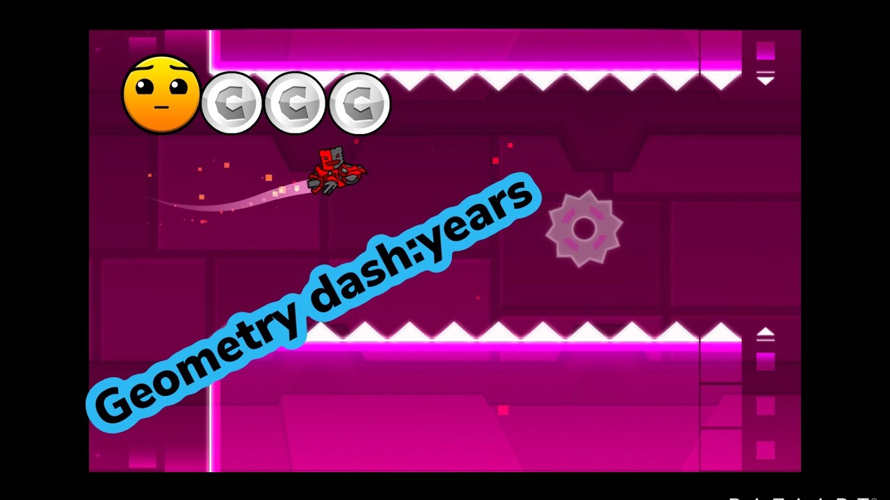 Geometry dash:years (all coins) - YouTube