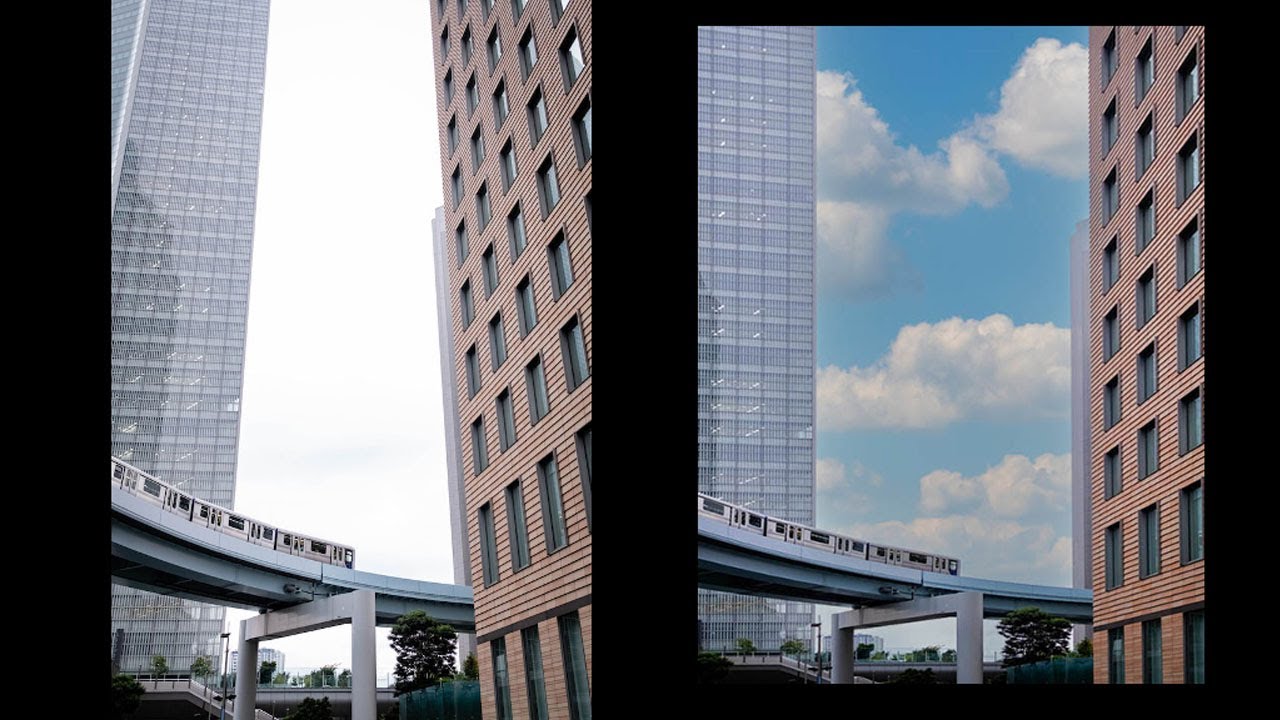 Photoshop 02J - Train Passing Thru Buildings - YouTube