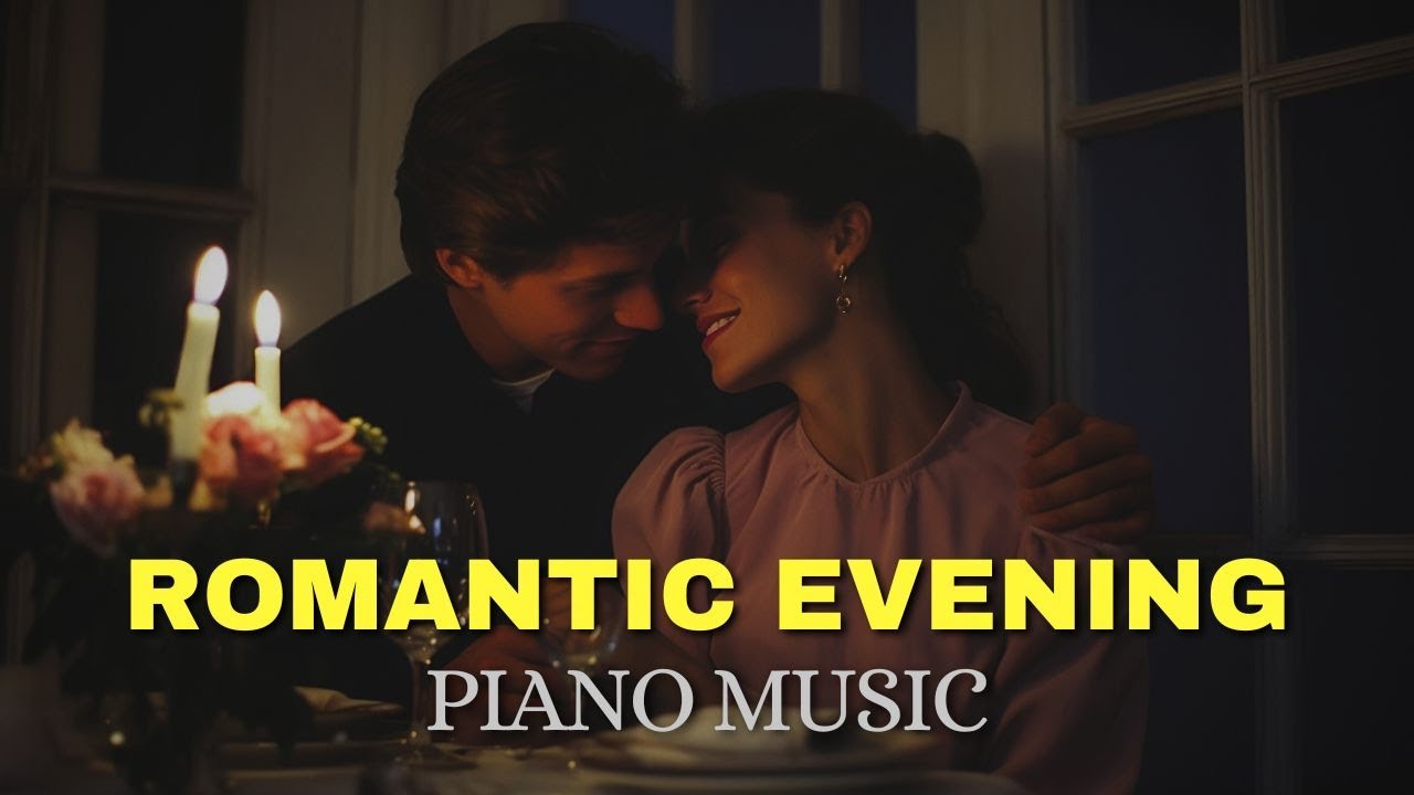 Romantic Evening Piano Music|Cafe Music, Stress Relief, Peaceful, Love ...