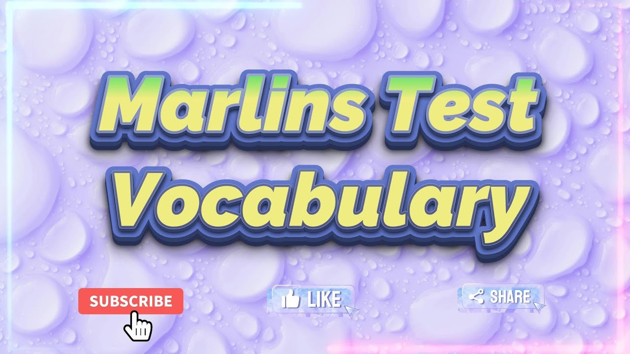 Marlins Test For Seafarer - Vocabulary - YouTube