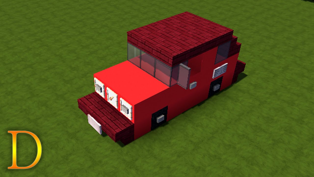 MINECRAFT POJAZDY - Jak zbudować - FIATA 126P 'MALUCH' - YouTube