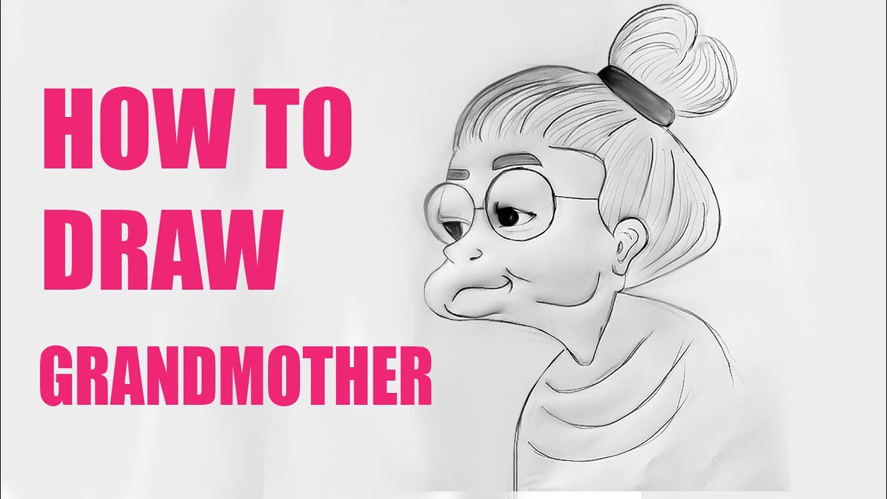 How to Draw Grandmother |Step by Step| pencil sketch |drawing tutorial ...