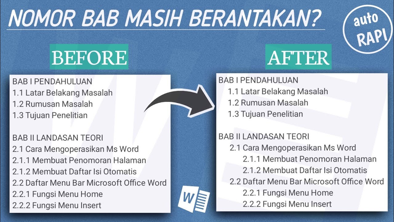 Cara Membuat Penomoran Bertingkat/Multilevel List di Microsoft Word ...