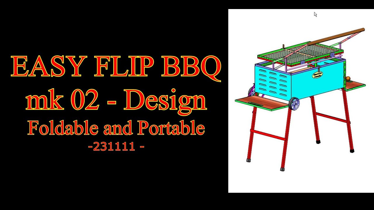 Easy Flip BBQ mk 02 Foldable and Portable design - YouTube
