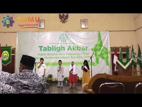 Penampilan Siswa SDMU di Tabligh Akbar PCM Sanden