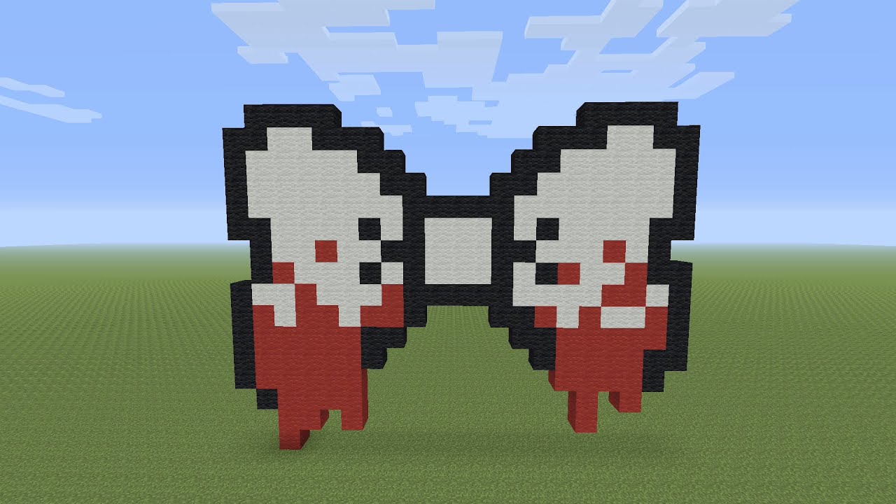 Minecraft Pixel Art - Bloody Bow Tie - YouTube