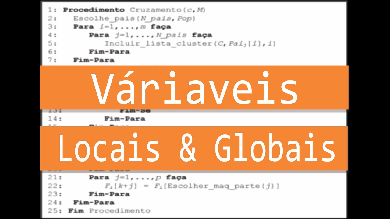 O QUE SÃO AS VARIÁVEIS LOCAIS E GLOBAIS NO SEU ALGORITMO | #09 - YouTube