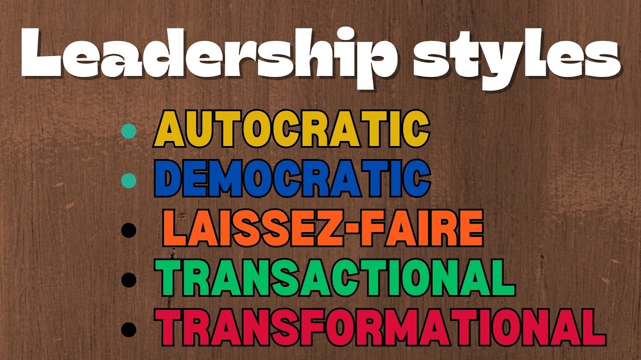 LEADERSHIP STYLE | AUTOCRATIC | DEMOCRATIC | LAISSEZ-FAIRE ...