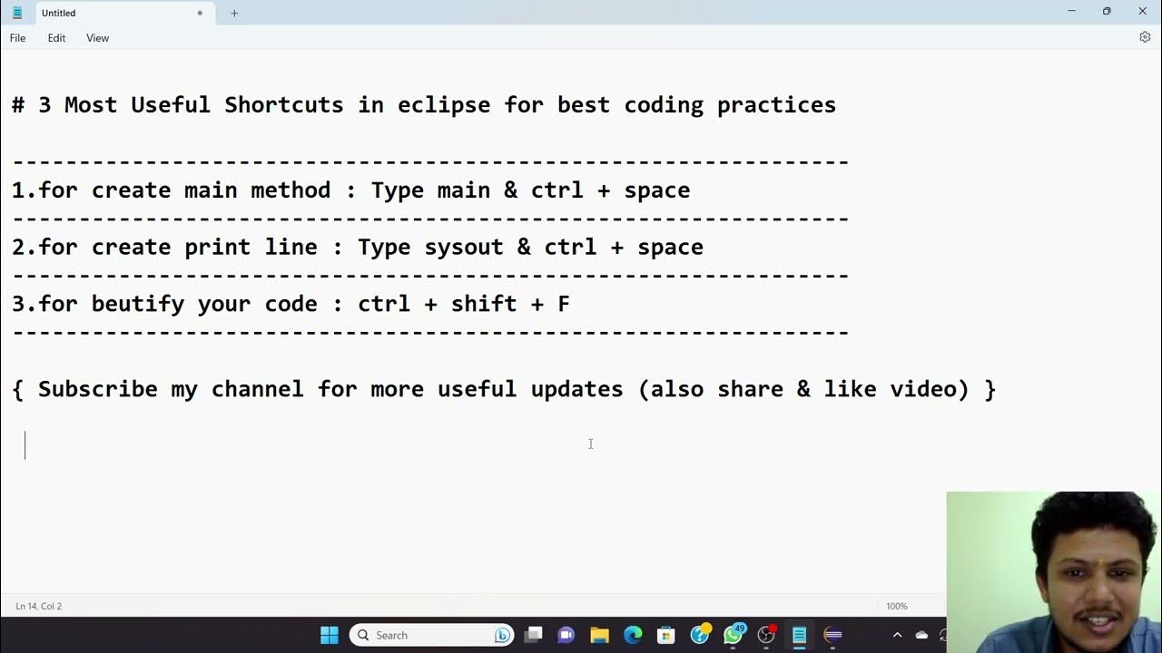 3 Most Useful Shortcuts in eclipse for best coding practices | Coding ...