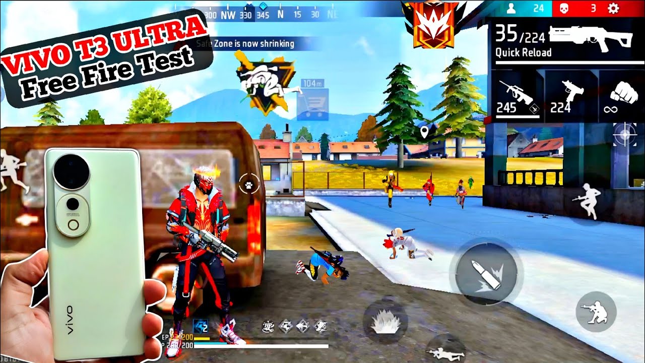 Vivo T3 Ultra Free Fire Test | Vivo T3 Ultra Free Fire Gameplay | Vivo ...