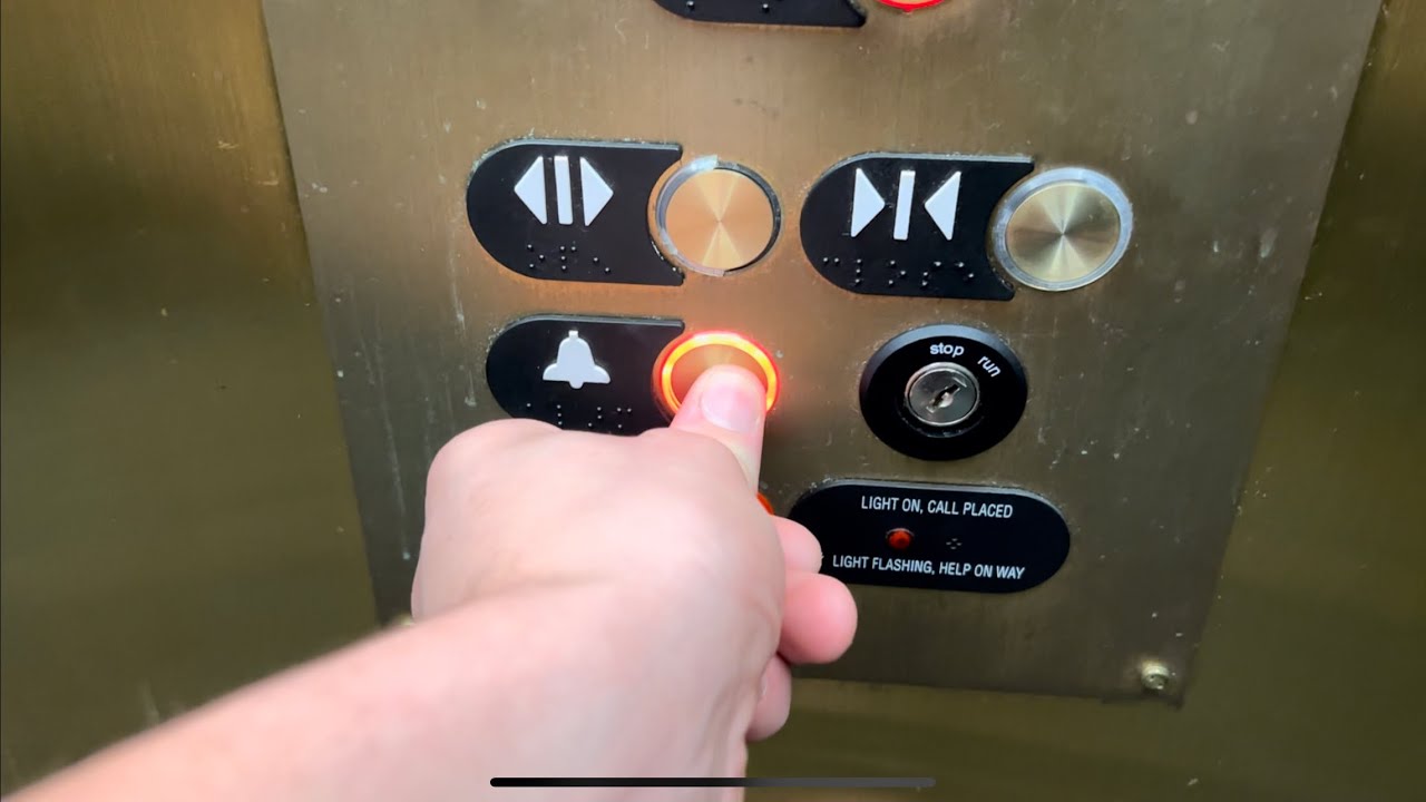 Ringing the alarm in Otis series 5 elevator - YouTube
