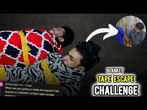 Blanket Tape Escape Challenge | Funny Duct Tape Escape Challenge - YouTube
