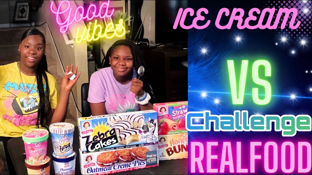 ICECREAM FOOD VS REAL FOOD CHALLENGE #adayinthelifeofclaire #challenges ...