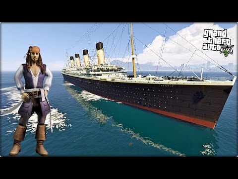 TİTANİC w/ JACK SPARROW GTA 5 MODU / REALİSTİC TİTANİC MODE