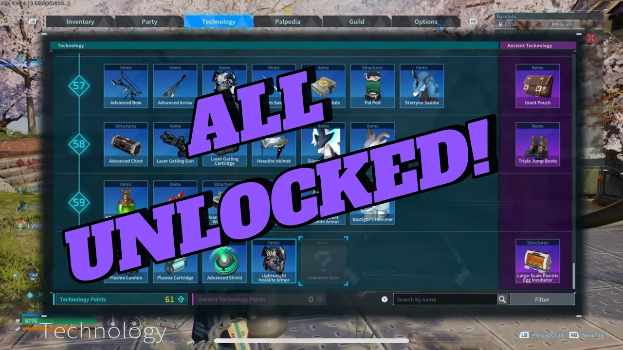 How To Unlock The Entire Tech Tree In PalWorld! - YouTube