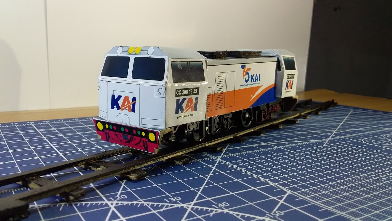 Membuat Kereta Api CC 206 KAI Papercraft untuk Kereta Railking , Unik ...