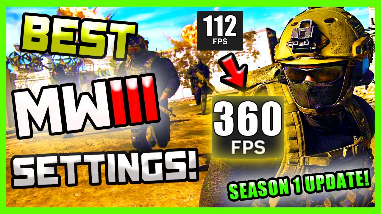 BEST Settings For COD Modern Warfare 3 *Boost FPS* Controller AND ...