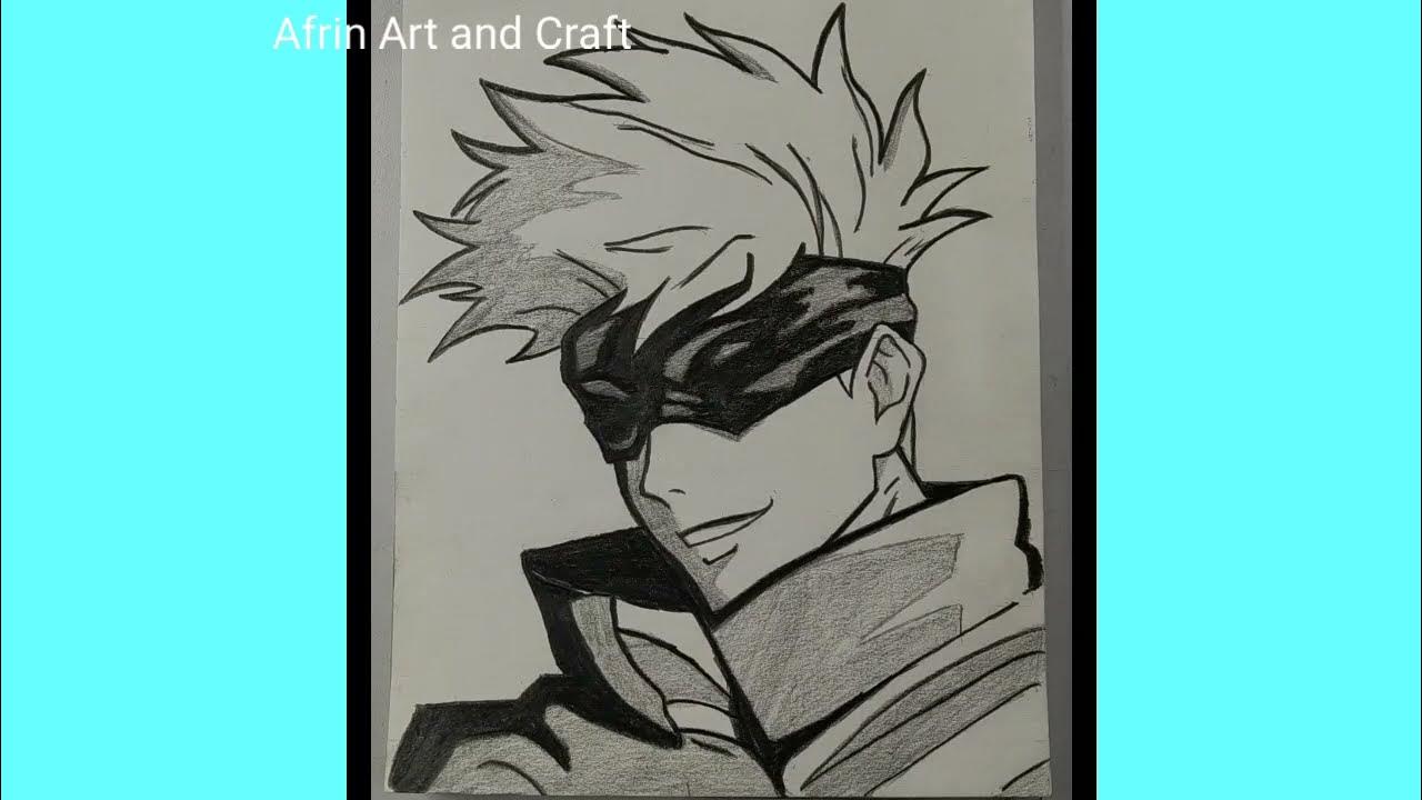 How to draw Gojo Satoru step by step || Gojo Satoru drawing || How to ...