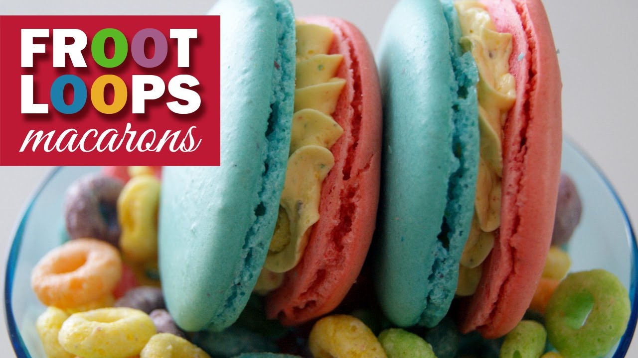 Froot Loops Cereal Macarons - YouTube