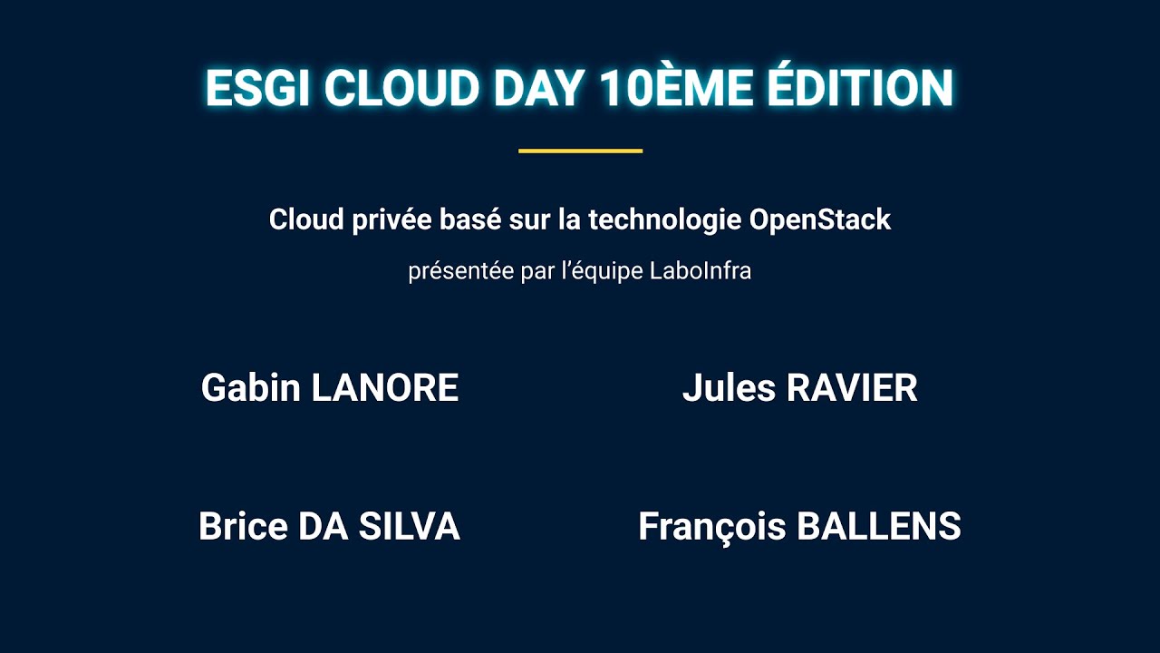 Conf ESGI CloudDay LaboInfra - YouTube
