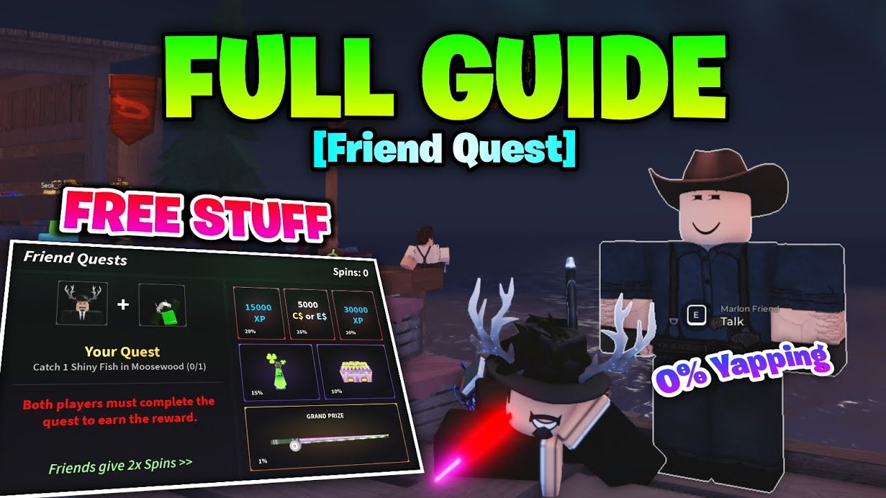 FULL GUIDE New Update Friend Quest and Friend Rod in FISCH ROBLOX # ...