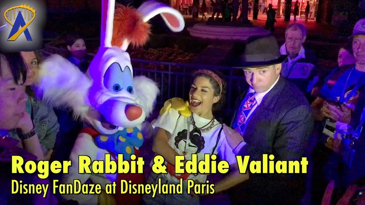 Roger Rabbit & Eddie Valiant appear together during Disney FanDaze at ...