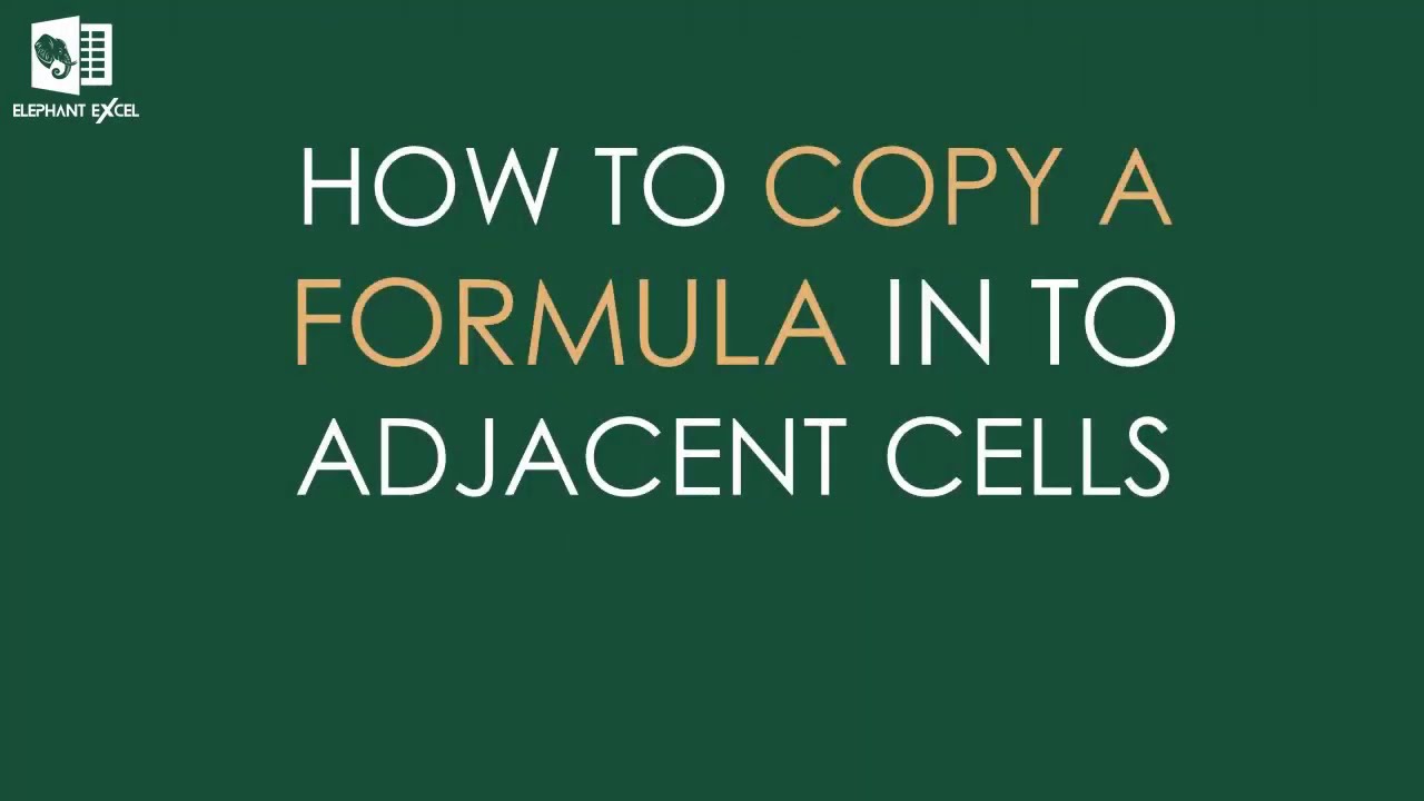 How To Copy A Formula In To Adjacent Cells In Excel YouTube how-to-copy-a-formula-in-to-adjacent-cells-in-excel-youtube