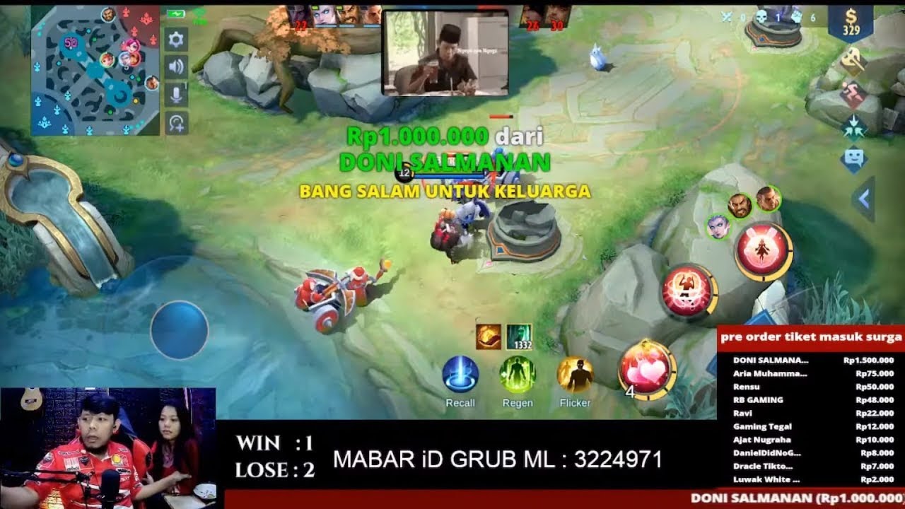 🔴LIVE MABAR MOBILE LEGENDS - BAPAK NYA ANGELA INDONESIA - YouTube