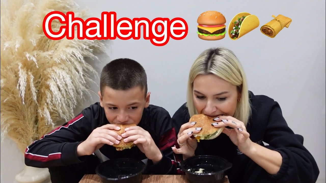 Kush ha me shume 🍔, une apo Angelo//Challenge//Dezi Lami - YouTube