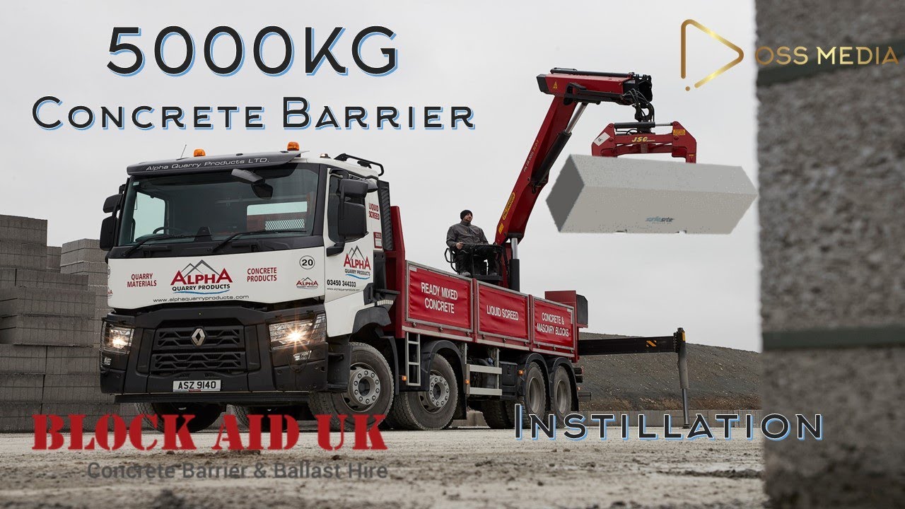 Block Aid UK Ltd - 5000KG XL Concrete Barrier Installation - Using The ...