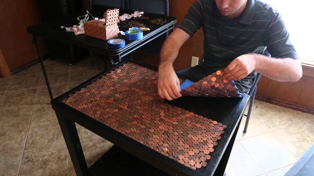 Penny table top project - YouTube