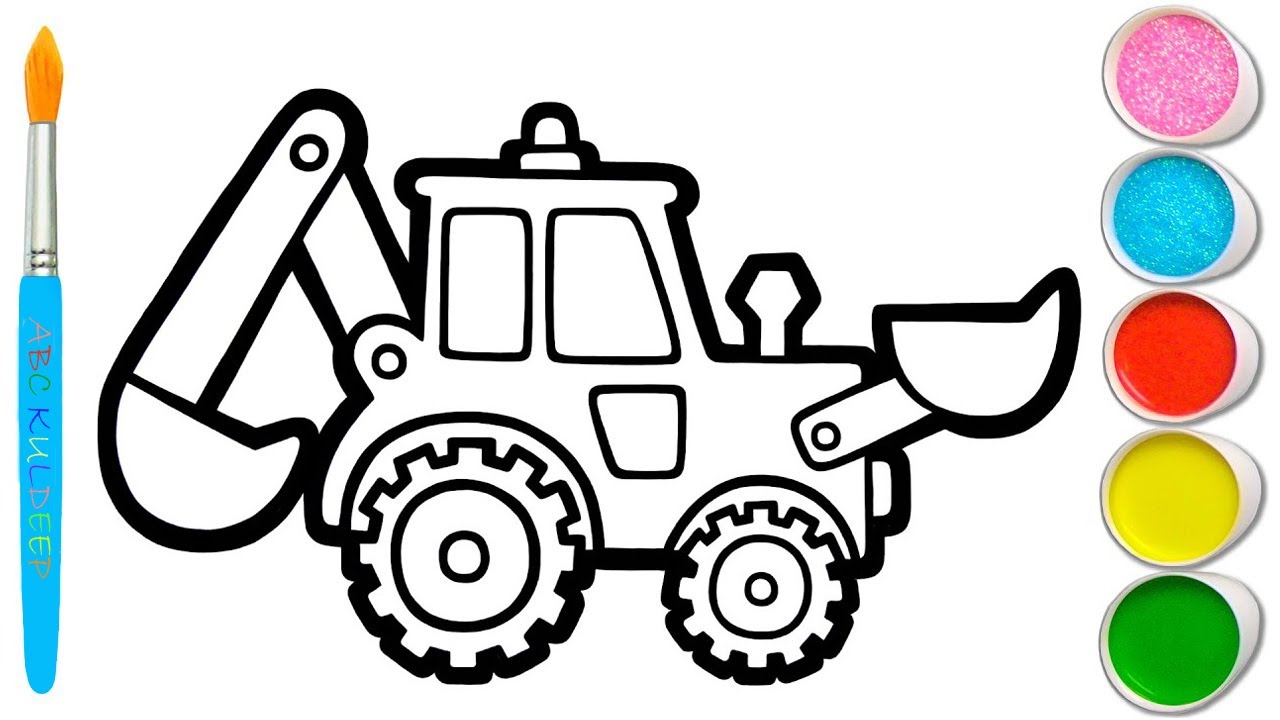 How to Draw Jcb | Jcb Drawing, Pinting, Coloring for Kids | Jcb Drawing ...