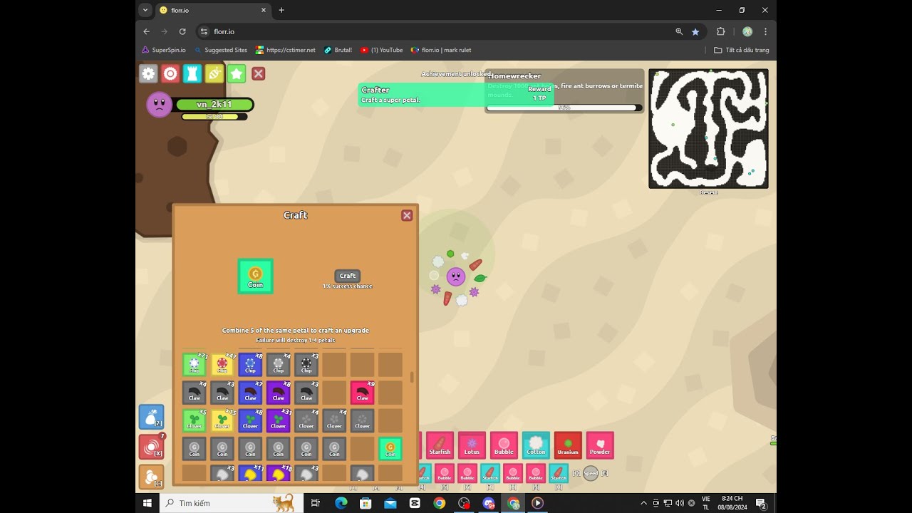 (florr.io) Super Coin craft. - YouTube