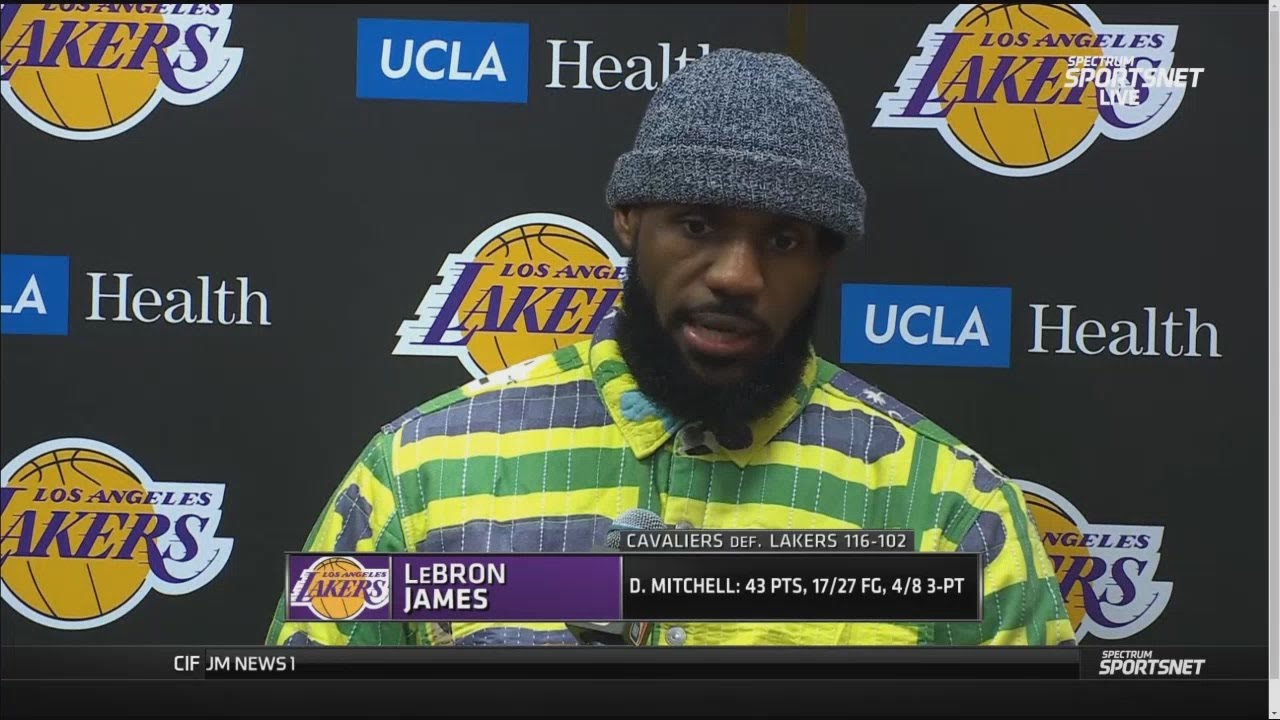 LeBron James Postgame Interview | Los Angeles Lakers lose to Cleveland ...