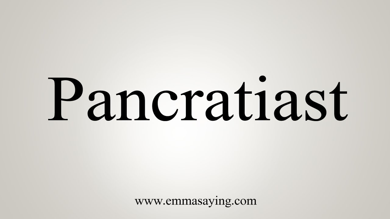 How To Say Pancratiast - YouTube