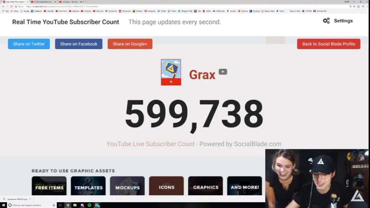 Grax arriva a 600k iscritti e sboccia in live con Franci!!!!! - YouTube