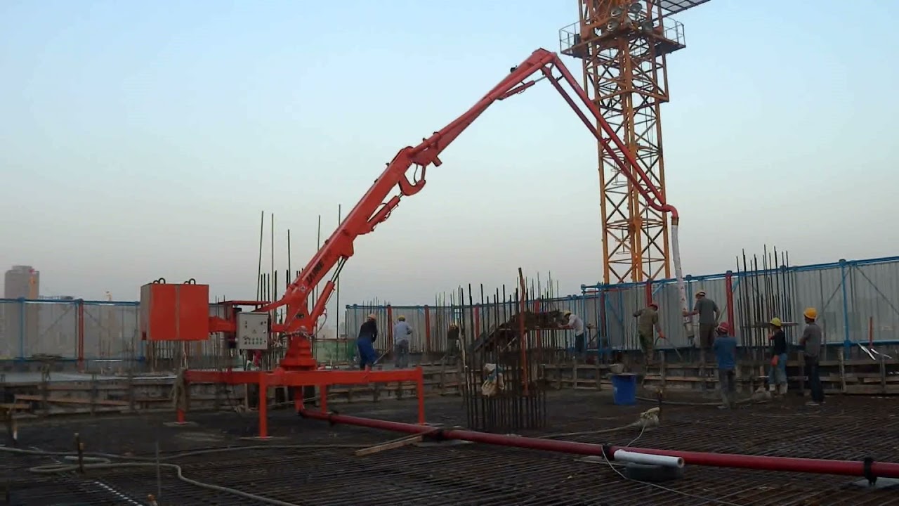 HGY13 Mobile Spider Concrete Placing Boom Manufacturer 1 - YouTube