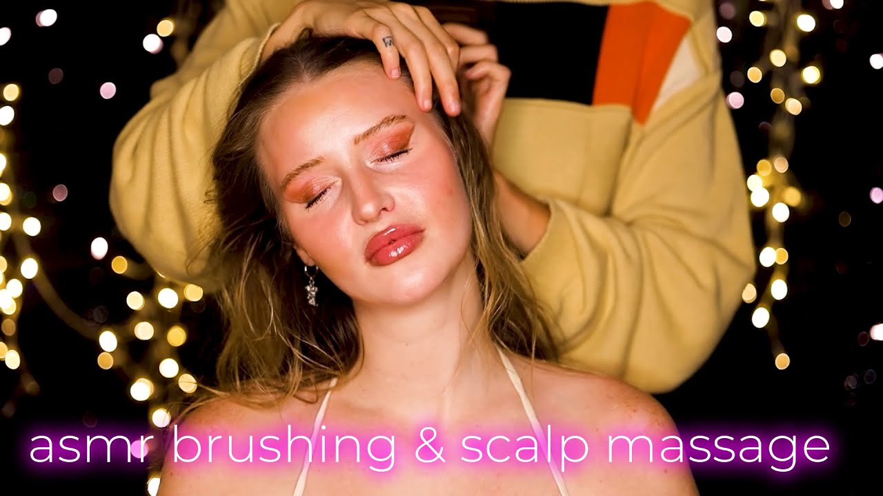 asmr tingly brushing & scalp massage 😌 ashley gently pampers holly ...